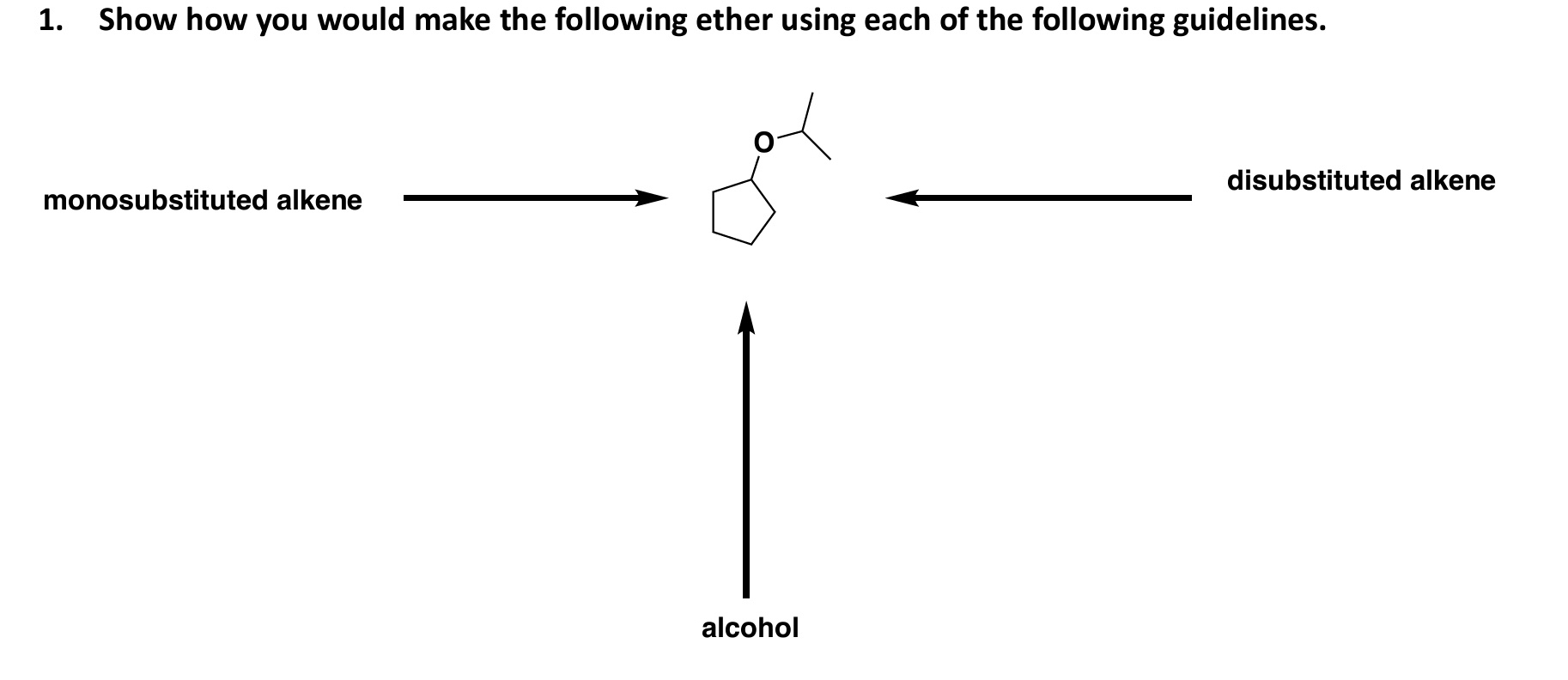 Solved Show how you would make the following ether using | Chegg.com