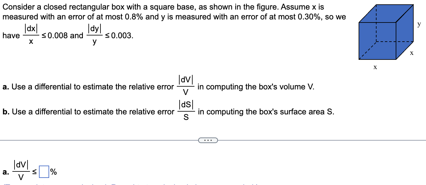 Solved Consider a closed rectangular box with a square base, | Chegg.com