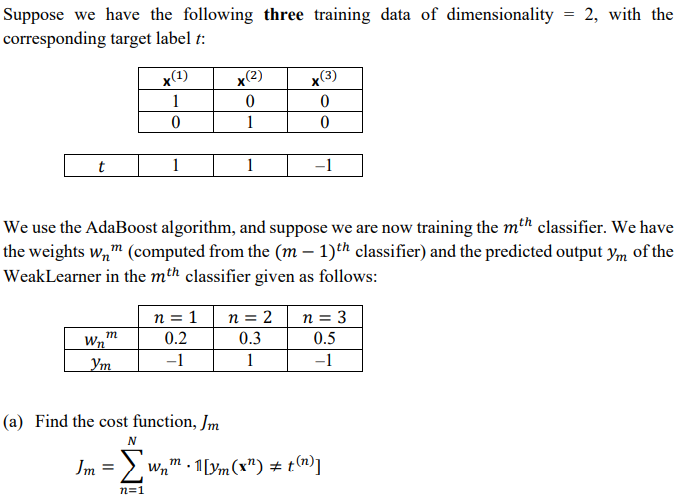 Solved Suppose we have the following three training data of | Chegg.com Solved Suppose we have the following three training data of | Chegg.com
