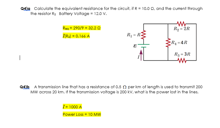 Solved Q4. Calculate the equivalent resistance for the | Chegg.com