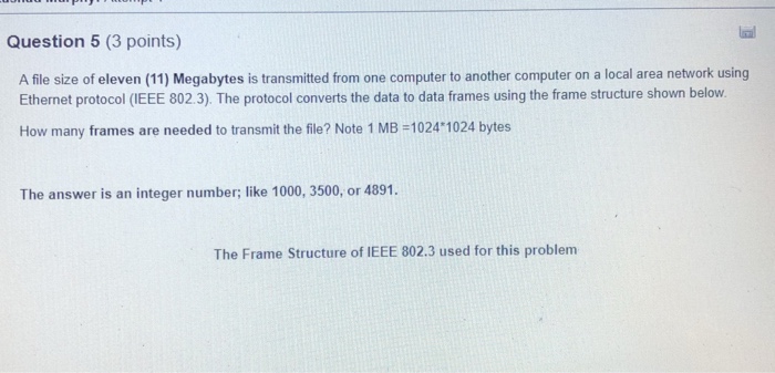 Solved Question 1 (3 points) Two computers are connected | Chegg.com