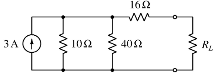 Solved 16Ω m 3Α (Η 1) 10Ω 40Ω 3 R RL | Chegg.com