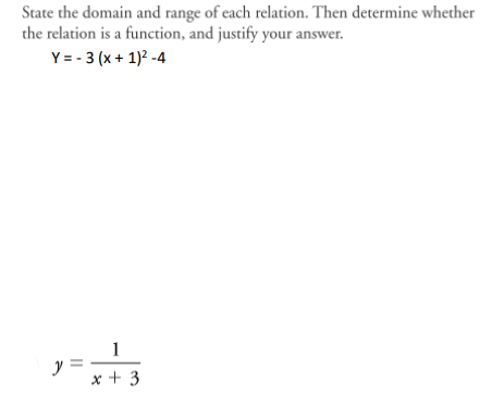 Solved State the domain and range of each relation. Then | Chegg.com