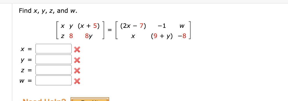 Solved Find x,y,z, ﻿and | Chegg.com