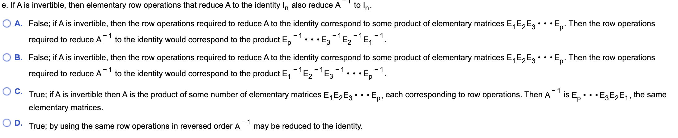 Solved Mark each statement True or False. Justify each | Chegg.com