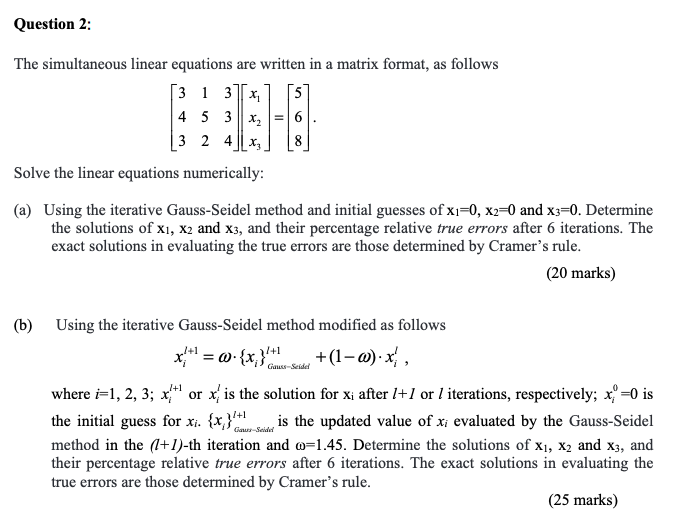 Please solve part b of this Qs. Make detailed steps | Chegg.com