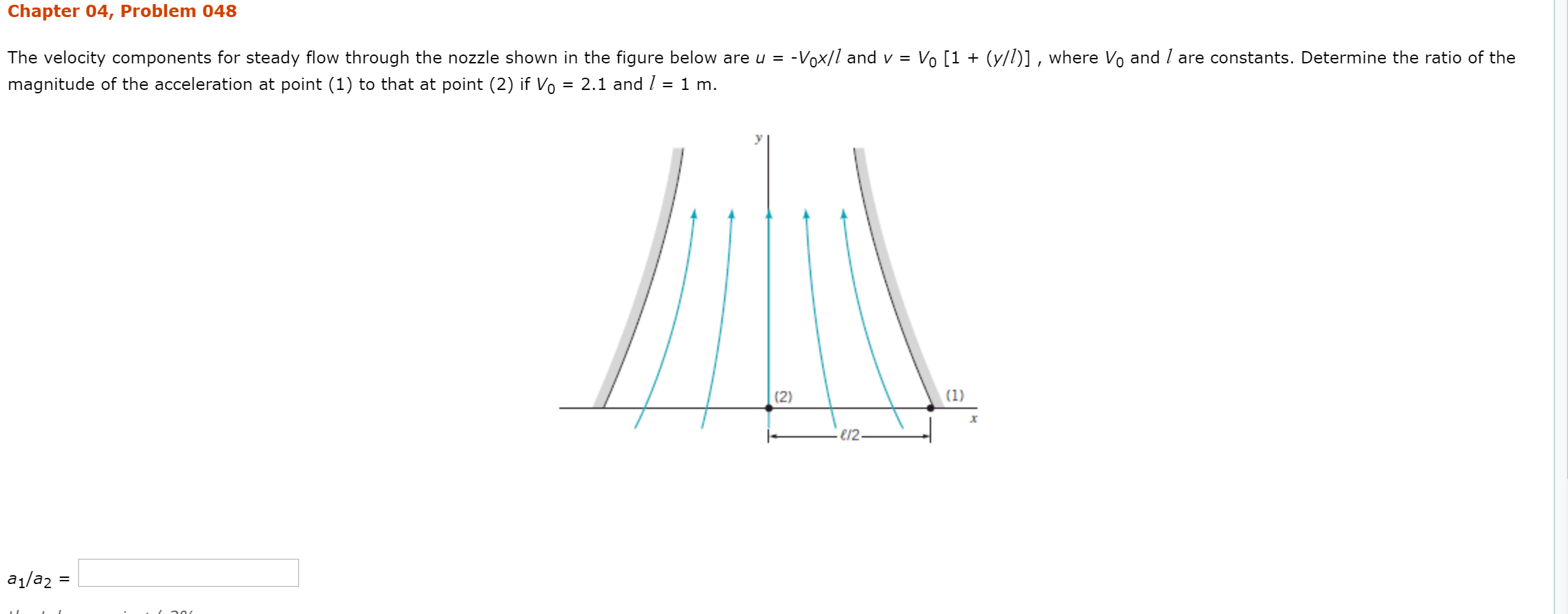 Solved Chapter 04, Problem 048 The velocity components for | Chegg.com