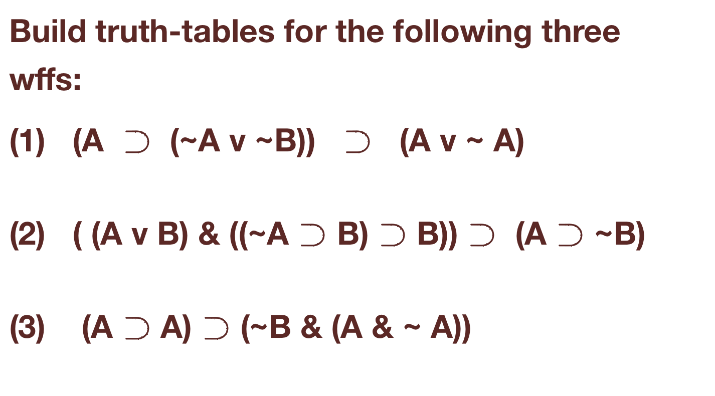Solved Build truth-tables for the following threewffs: | Chegg.com