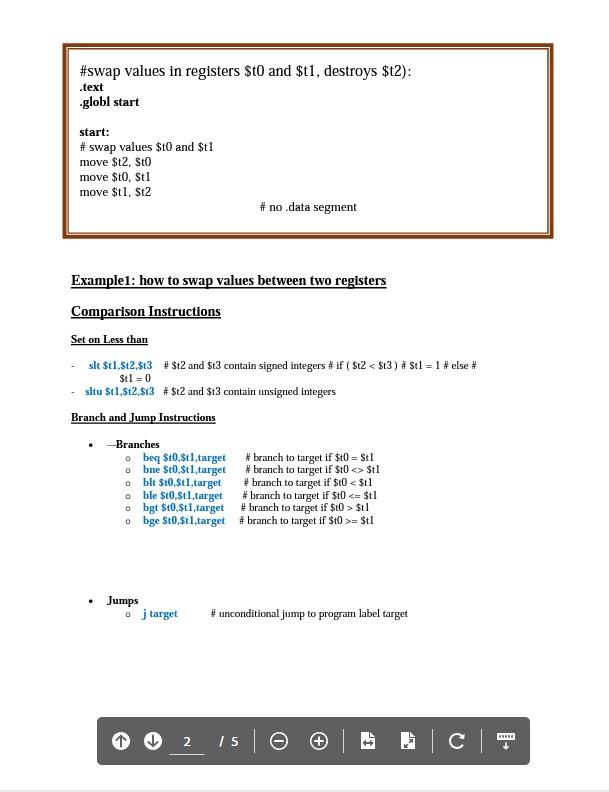 CCCS217-Computer Organization and Architecture Lab 5: | Chegg.com