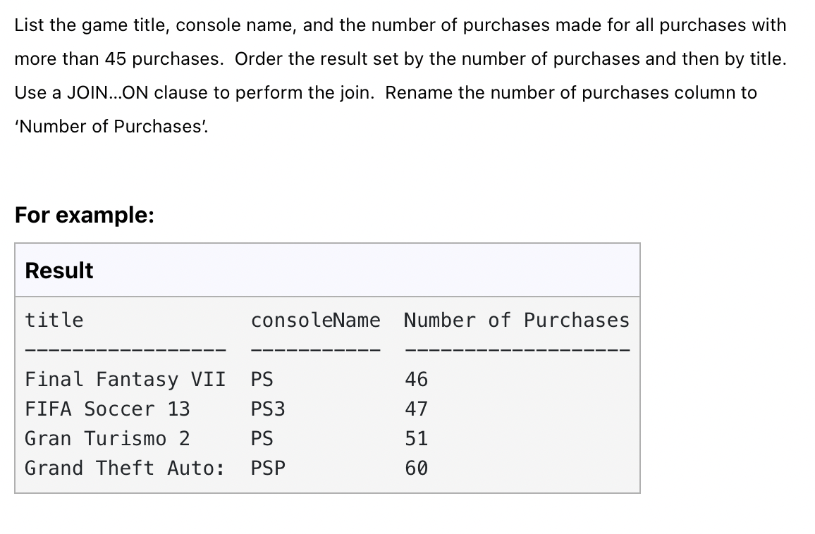 Solved Using only a WHERE to perform the join (instead of a | Chegg.com