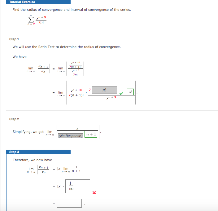 Solved Tutorial Exercise Find the radius of convergence and | Chegg.com