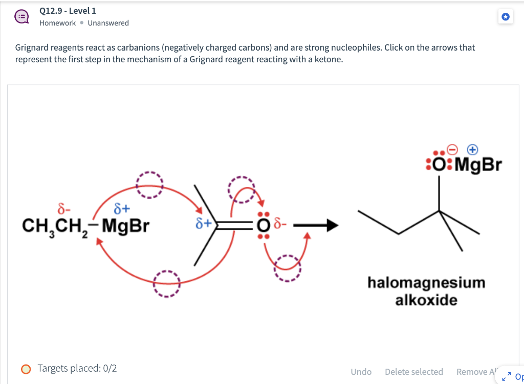 Solved Grignard reagents react as carbanions (negatively | Chegg.com