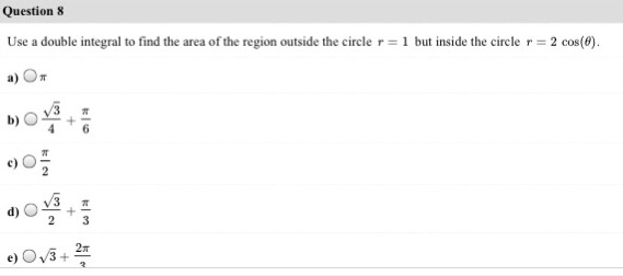 Solved Use a double integral to find the area of the region | Chegg.com