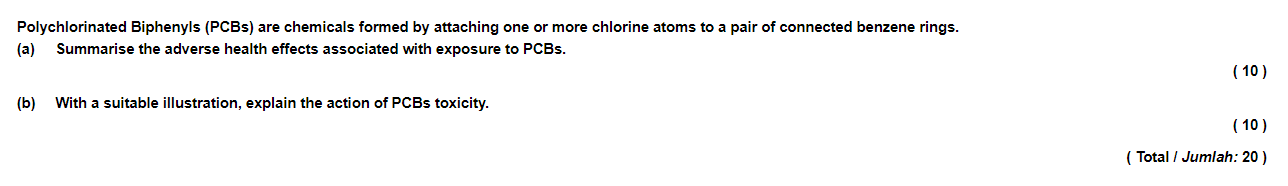 Solved Polychlorinated Biphenyls (PCBs) are chemicals formed | Chegg.com