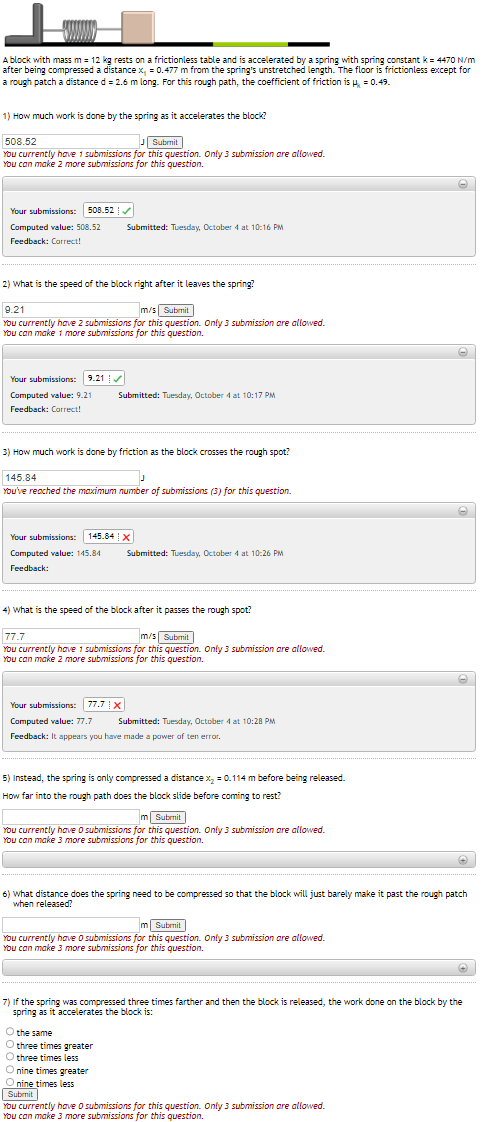 Solved A block with mass m=12 kg rests on a frictionless | Chegg.com