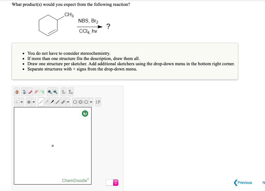Solved What product(s) would you expect from the following | Chegg.com
