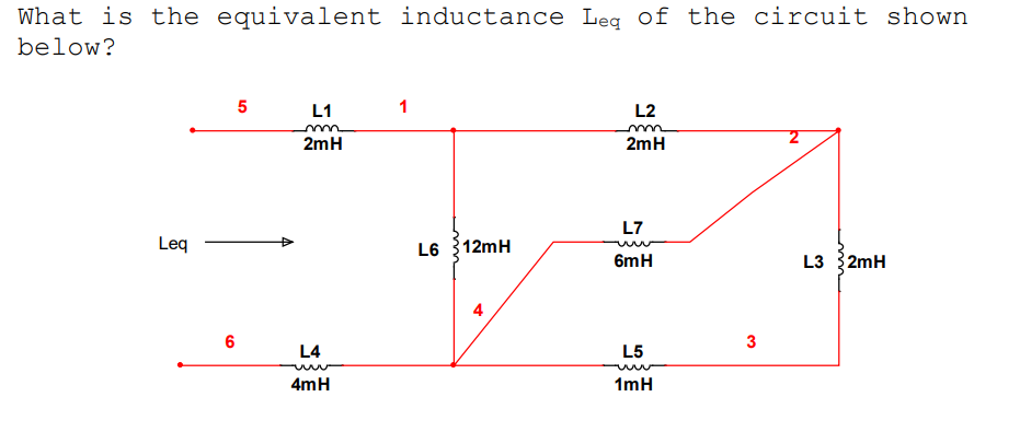 Solved What is the equivalent inductance Leg of the circuit | Chegg.com