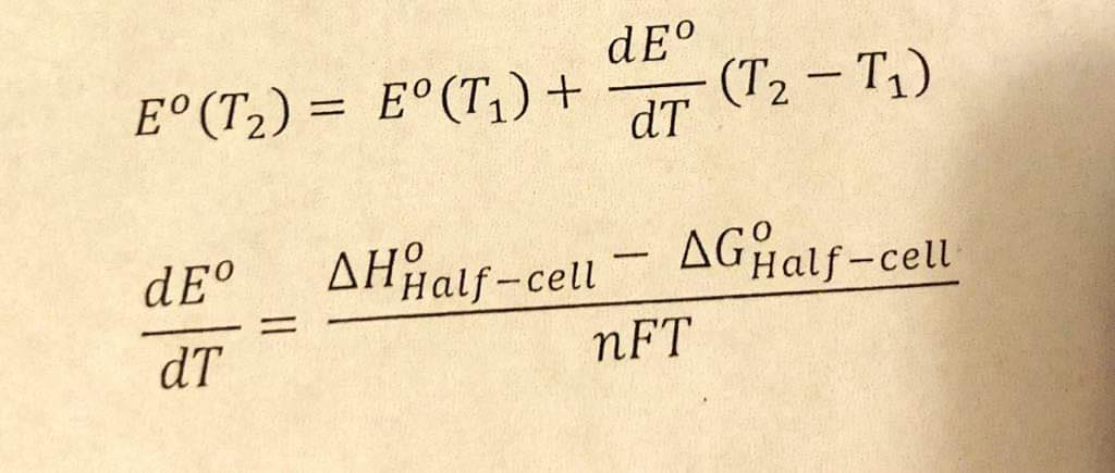 can you help calculate the half cell potential of the | Chegg.com