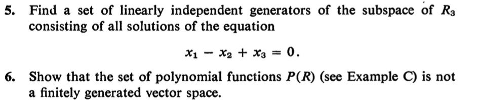 Solved 5. Find a set of linearly independent generators of | Chegg.com