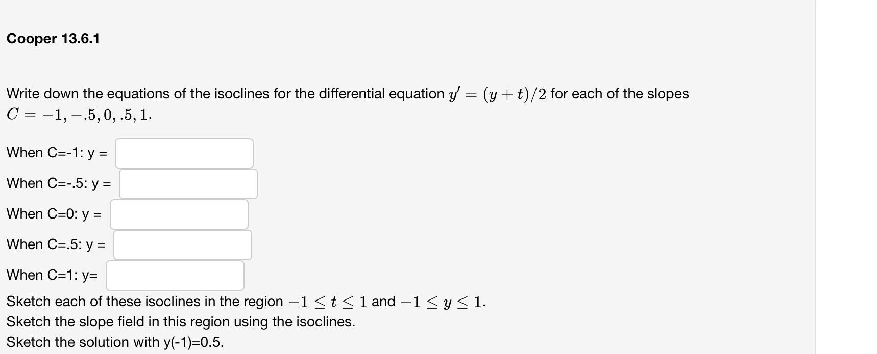 Solved Write down the equations of the isoclines for the | Chegg.com