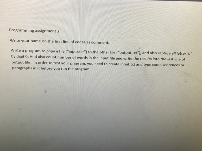 Solved Programming assignment 2: Write your name on the | Chegg.com