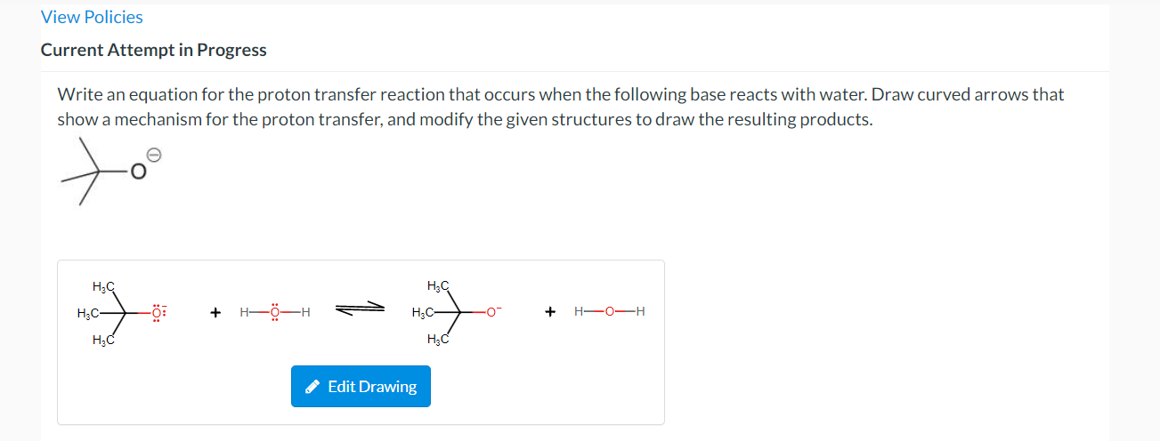 Solved Write an equation for the proton transfer reaction | Chegg.com