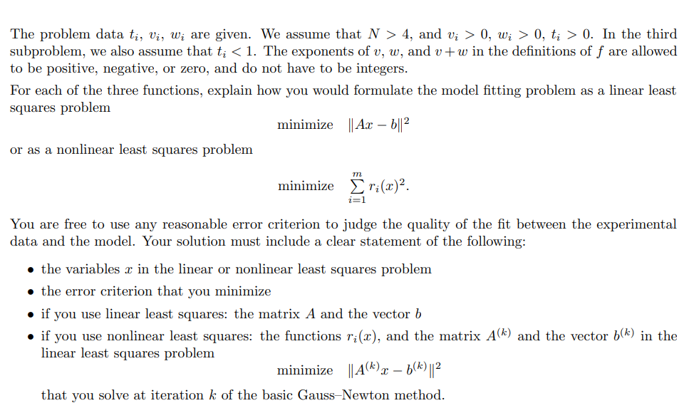 Suppose you are asked to fit the following three | Chegg.com