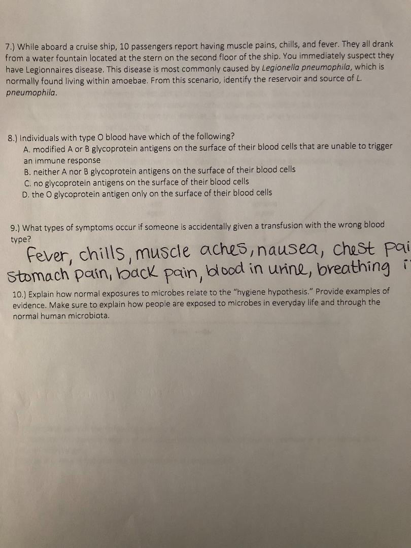 Module 3 Assignment BIO 275 Due: October 27th, 2019 | Chegg.com