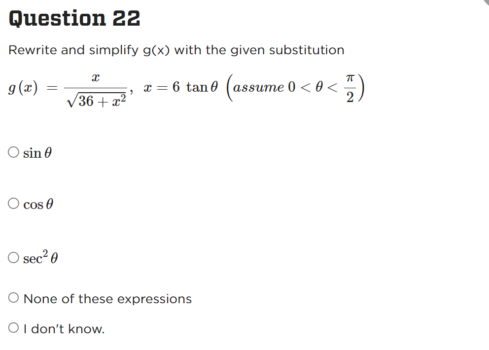 Solved Rewrite and simplify g(x) with the given substitution | Chegg.com
