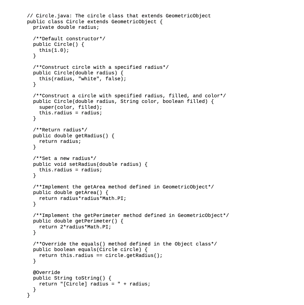 Solved Advanced Java Abstract Classes and Interfaces: | Chegg.com
