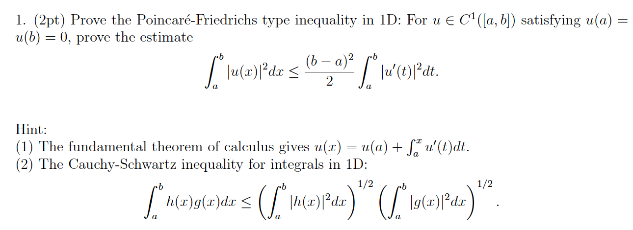 Solved Hint:(1) ﻿The fundamental theorem of calculus gives | Chegg.com