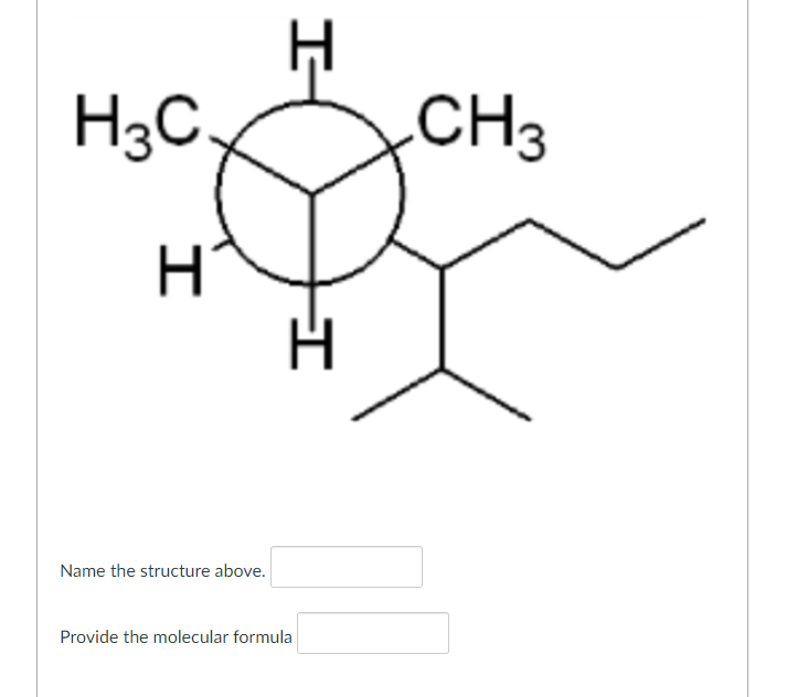 Solved H3C CH3 H H Name the structure above. Provide the | Chegg.com