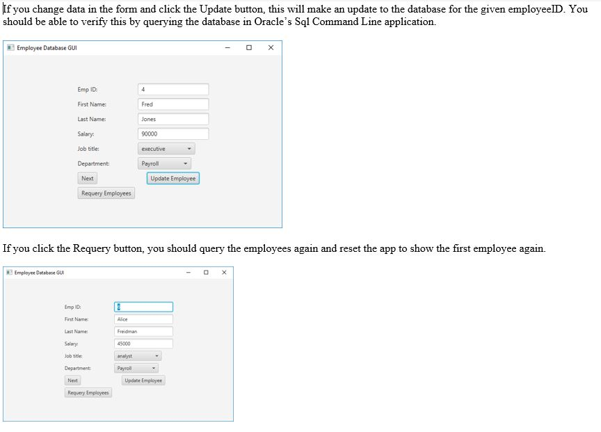 In Java I need to create a gui application that will | Chegg.com