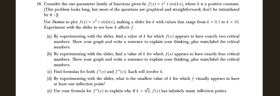 Solved Consider the one-parameter family of functions | Chegg.com