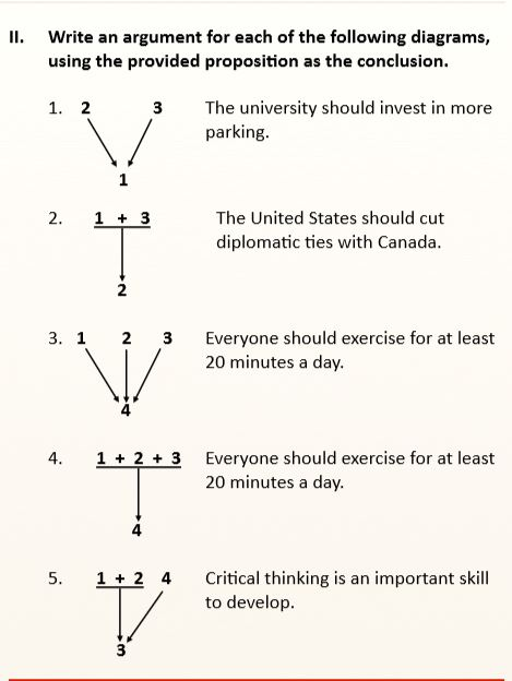 Write an argument for each of the following diagrams, | Chegg.com