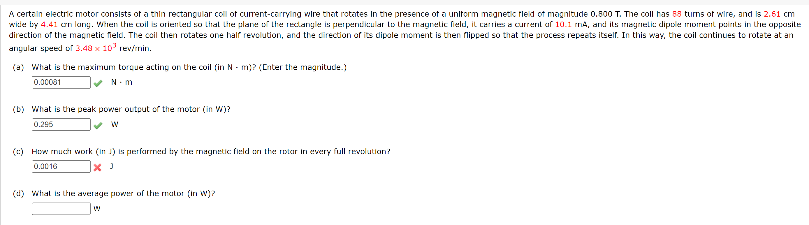 Solved angular speed of 3.48×103rev/min. (a) What is the | Chegg.com