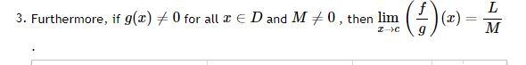 Solved Let f:D-R and g:D->R, and let c be an accumulation | Chegg.com