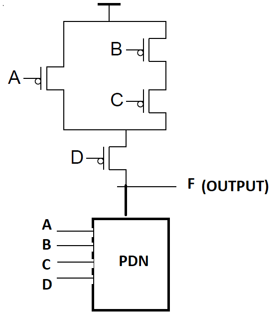 Solved Question : A) Draw the PULL down network using NMOS | Chegg.com