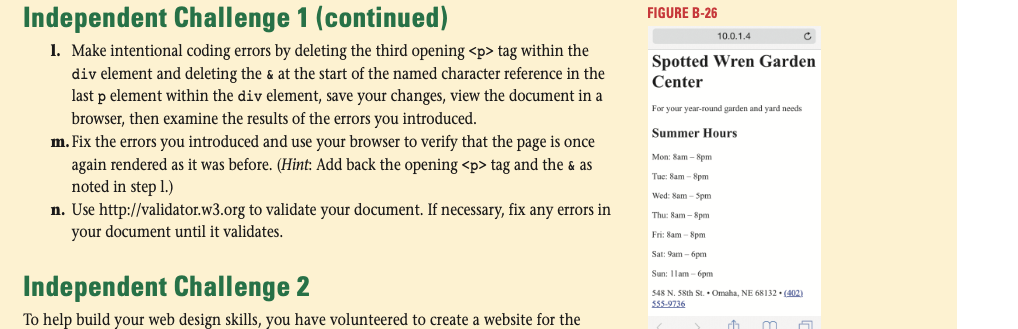 Solved Independent Challenge 1 Spotted Wren Garden Center, a | Chegg.com