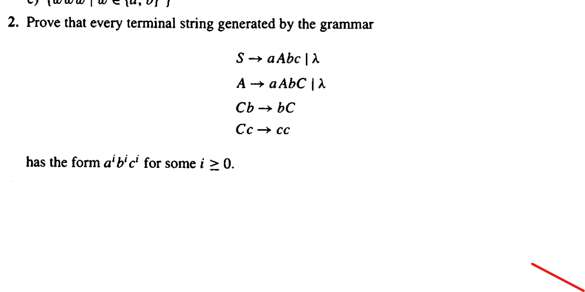 Solved 2. Prove that every terminal string generated by the | Chegg.com