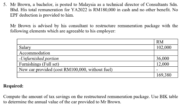 Compute the amount of tax savings on the restructured | Chegg.com