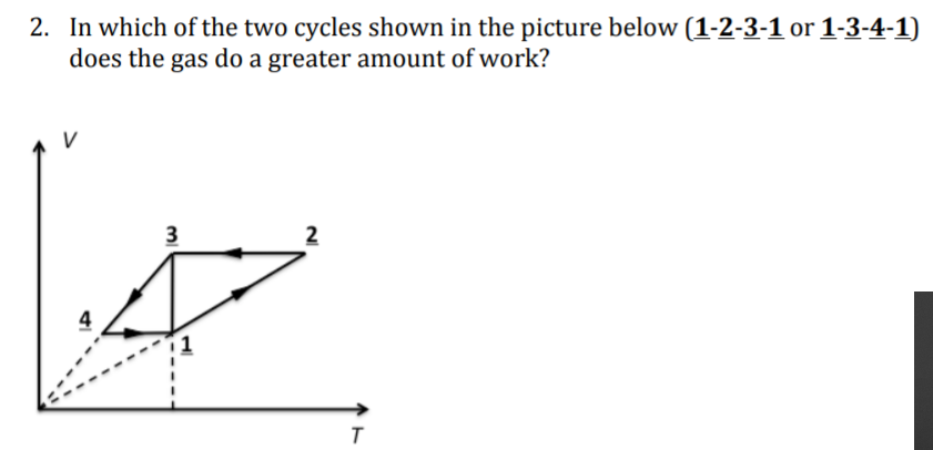 Solved 2. In which of the two cycles shown in the picture | Chegg.com