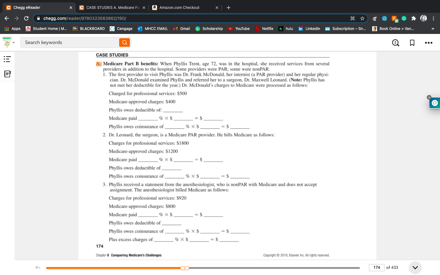C Chegg eReader C CASE STUDIES A. Medicare Pa a | Chegg.com