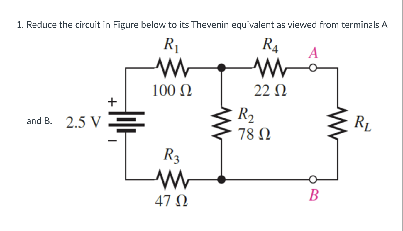 1. Reduce the circuit in Figure below to its Thevenin | Chegg.com