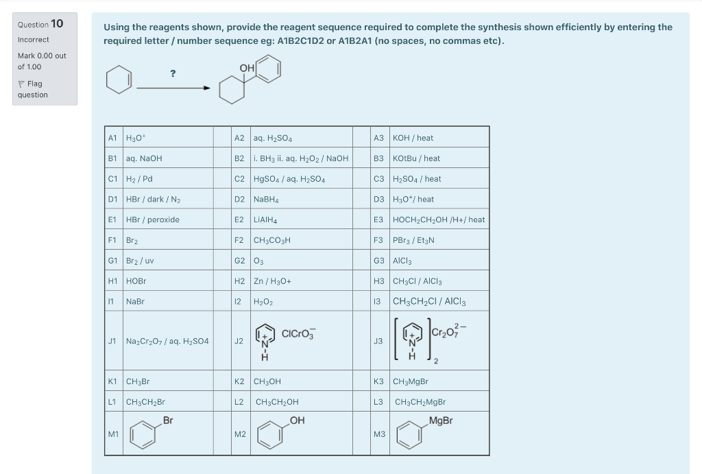 Solved Using the reagents shown, provide the reagent | Chegg.com
