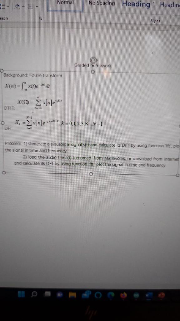 Solved Normal No Spacing Heading Heading raph 19 Styles | Chegg.com