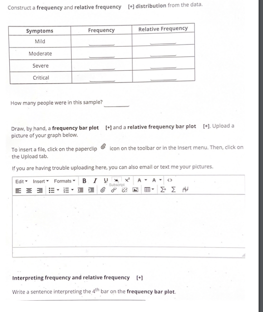 Construct a frequency and relative frequency [+] | Chegg.com