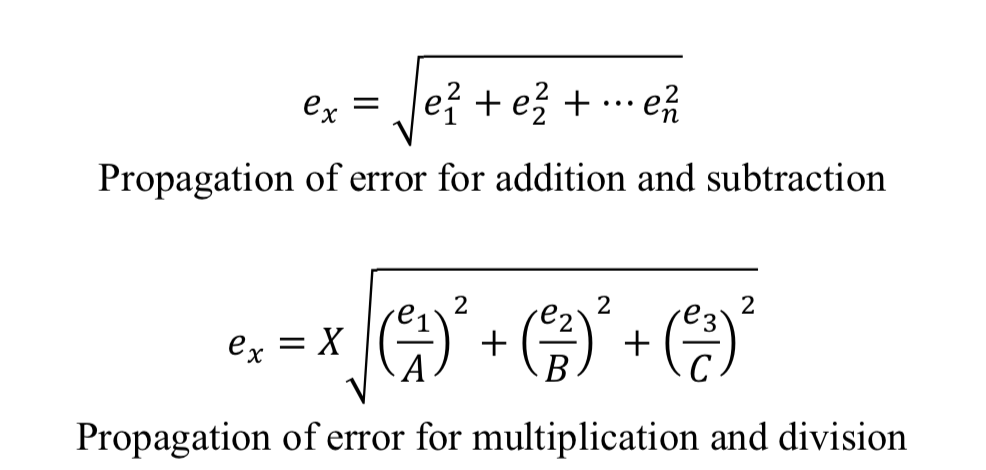 Solved Calculate the final answer and propagate the error | Chegg.com