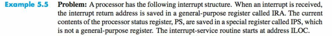 Solved Problem: A processor has the following interrupt | Chegg.com
