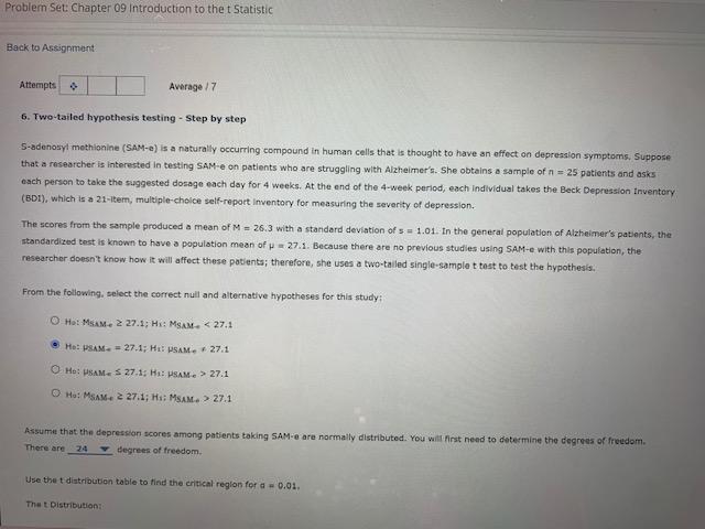 Solved Problem Set: Chapter 09 Introduction to the t | Chegg.com